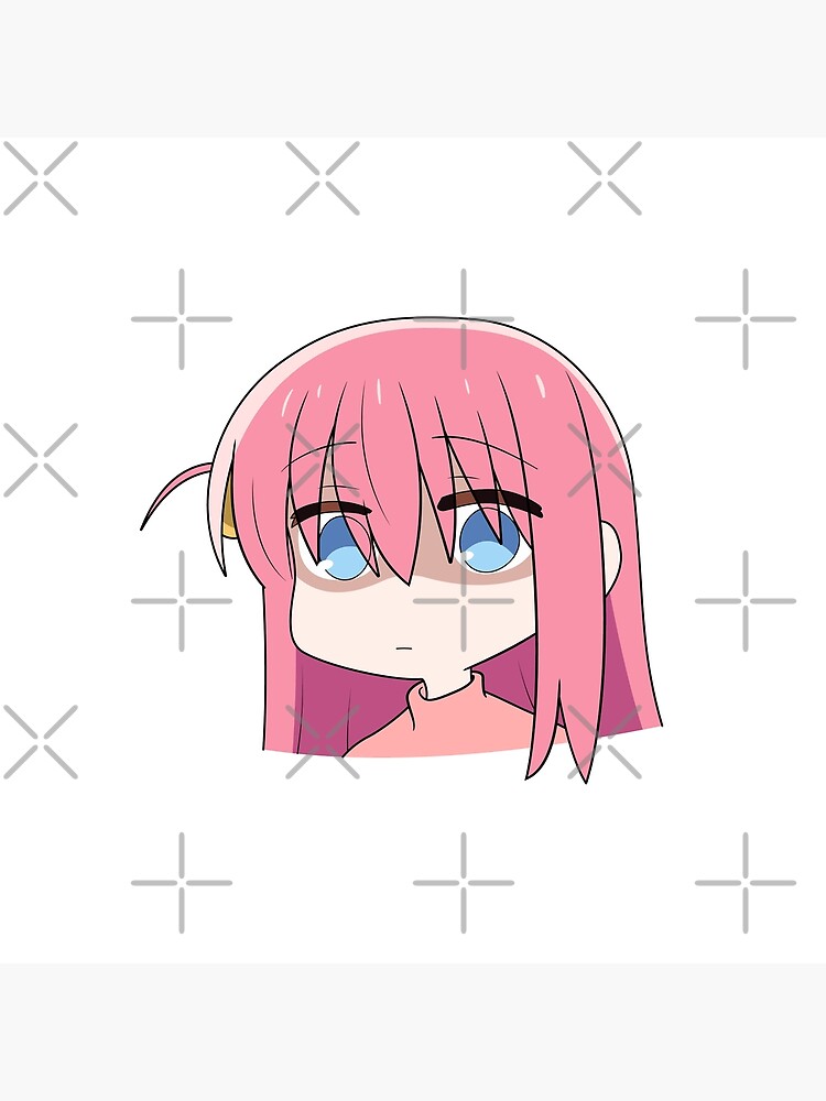 "Bocchi the Rock! Hitori Gotou Chibi Head" Art Print for Sale by ...