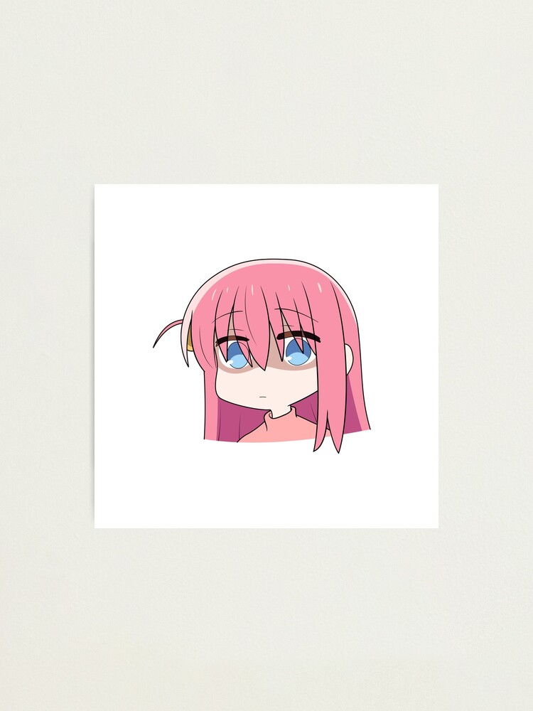 "Bocchi the Rock! Hitori Gotou Chibi Head" Photographic Print for Sale ...