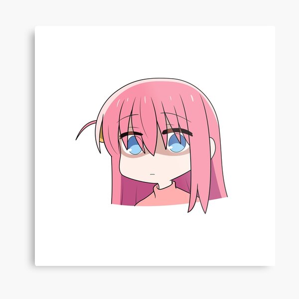 "Bocchi the Rock! Hitori Gotou Chibi Head" Metal Print for Sale by ...