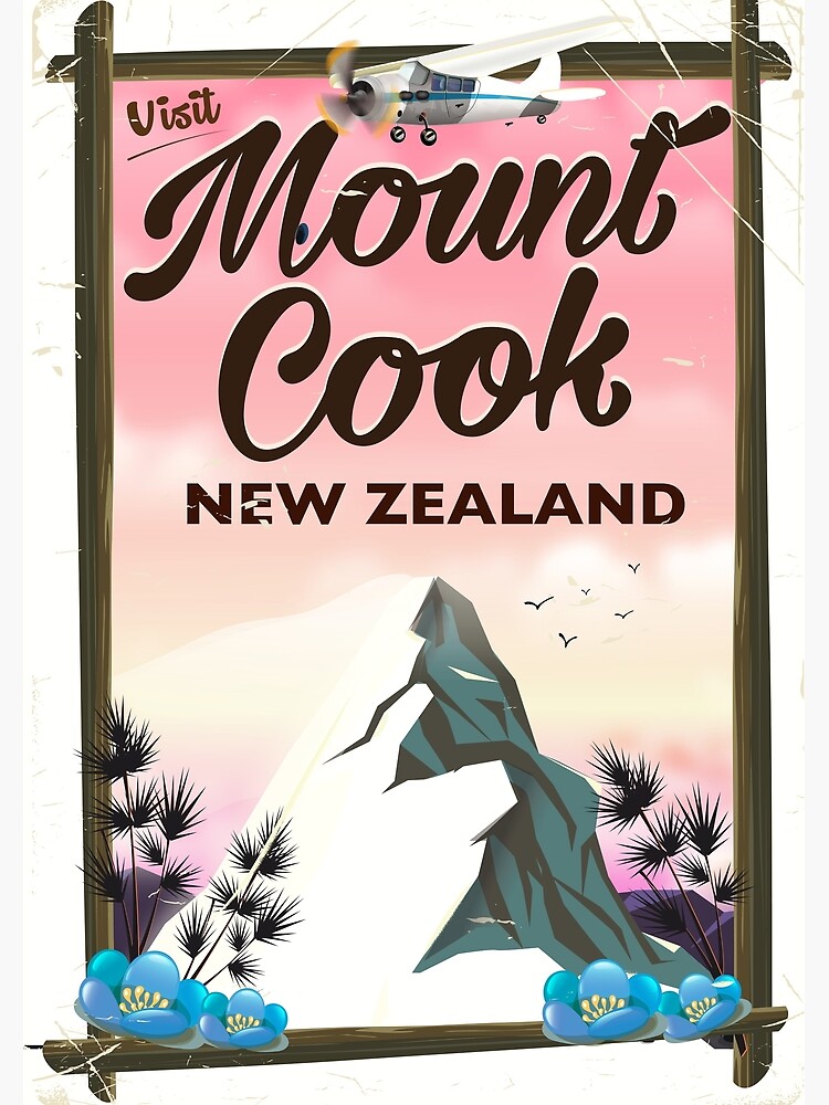 "Mount Cook New Zealand travel poster" Poster for Sale by ...
