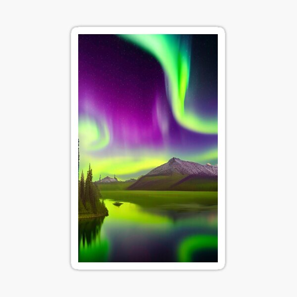 "Stunning Aurora Borealis" Sticker for Sale by VitalDesigner | Redbubble