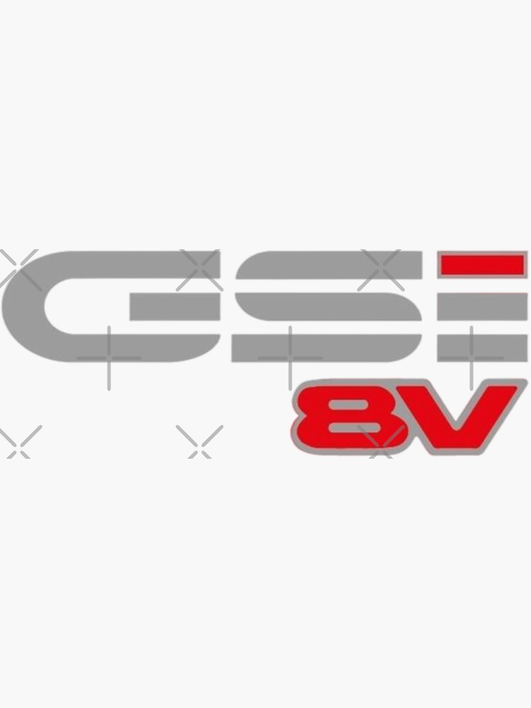 "GSI 8V logo" Sticker for Sale by krimow35 | Redbubble