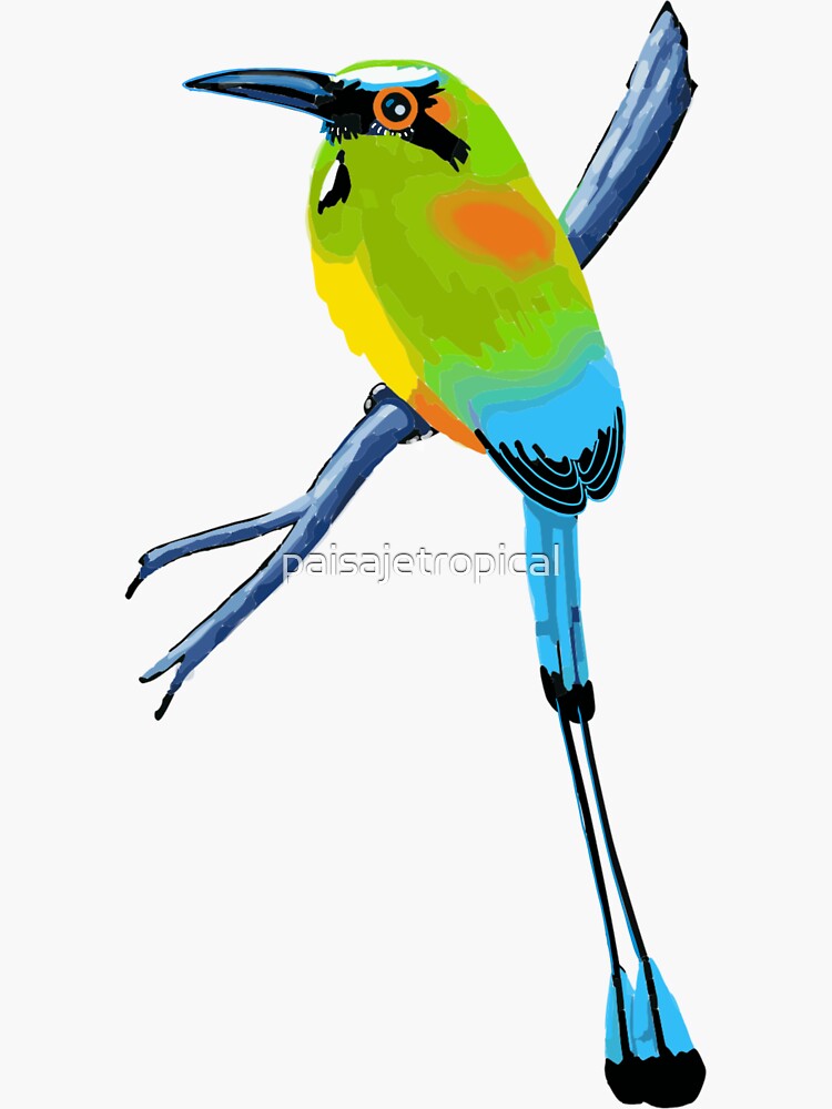 "Beautiful Torogoz of El Salvador" Sticker for Sale by paisajetropical ...