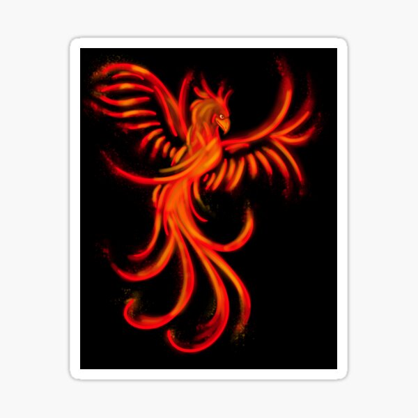 "fire phoenix" Sticker for Sale by Themys24 | Redbubble