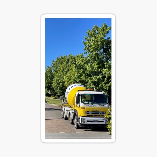 "Cement Truck " Sticker for Sale by KazM | Redbubble