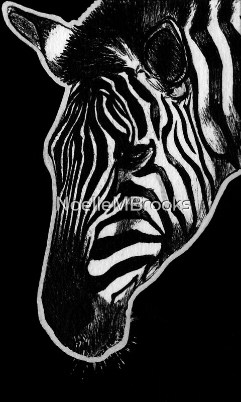 "Leucism: Plains Zebra" by NoelleMBrooks | Redbubble