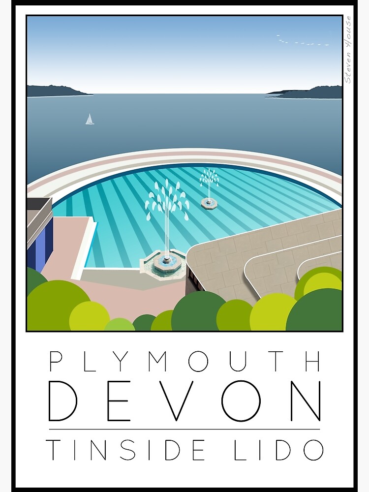 "Lido Poster Plymouth Tinside" Art Print for Sale by stevenhouse ...