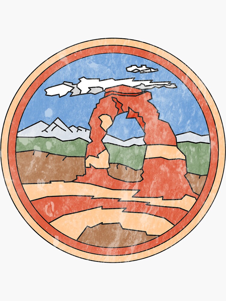 "Delicate Arch Design" Sticker by strayfoto | Redbubble