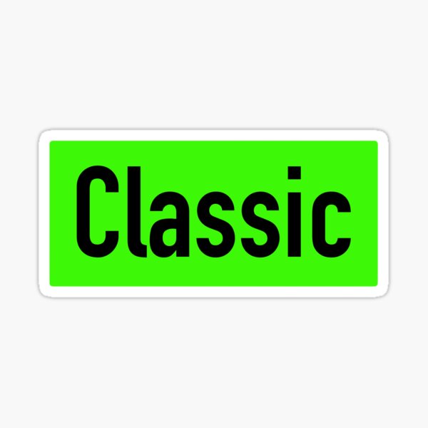 "Classic 05" Sticker for Sale by Space00 | Redbubble