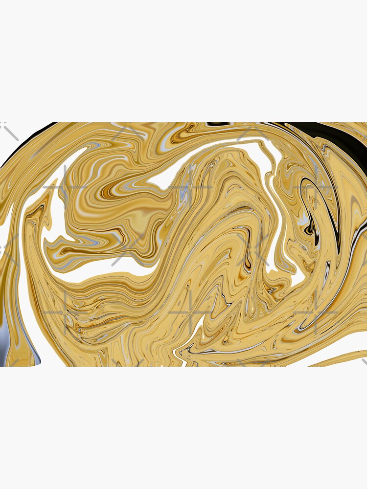 "abstract liquid golden sand color combination illustration" Sticker ...