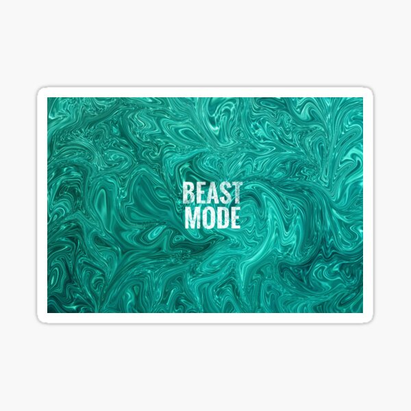 "Beast Mode Blue Abstract " Sticker for Sale by procreativefox | Redbubble