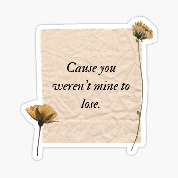 "August Taylor Swift folklore lyrics" Sticker for Sale by ...