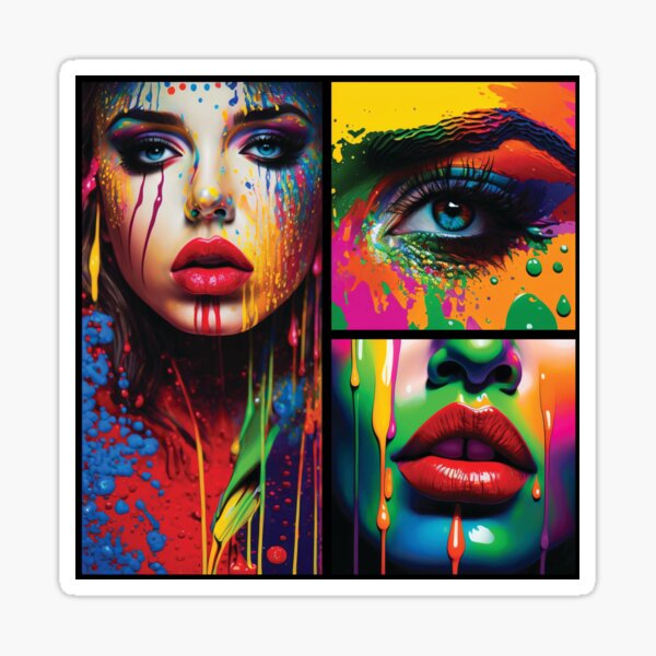 "Vivid Splatter" Sticker for Sale by DeepElements | Redbubble