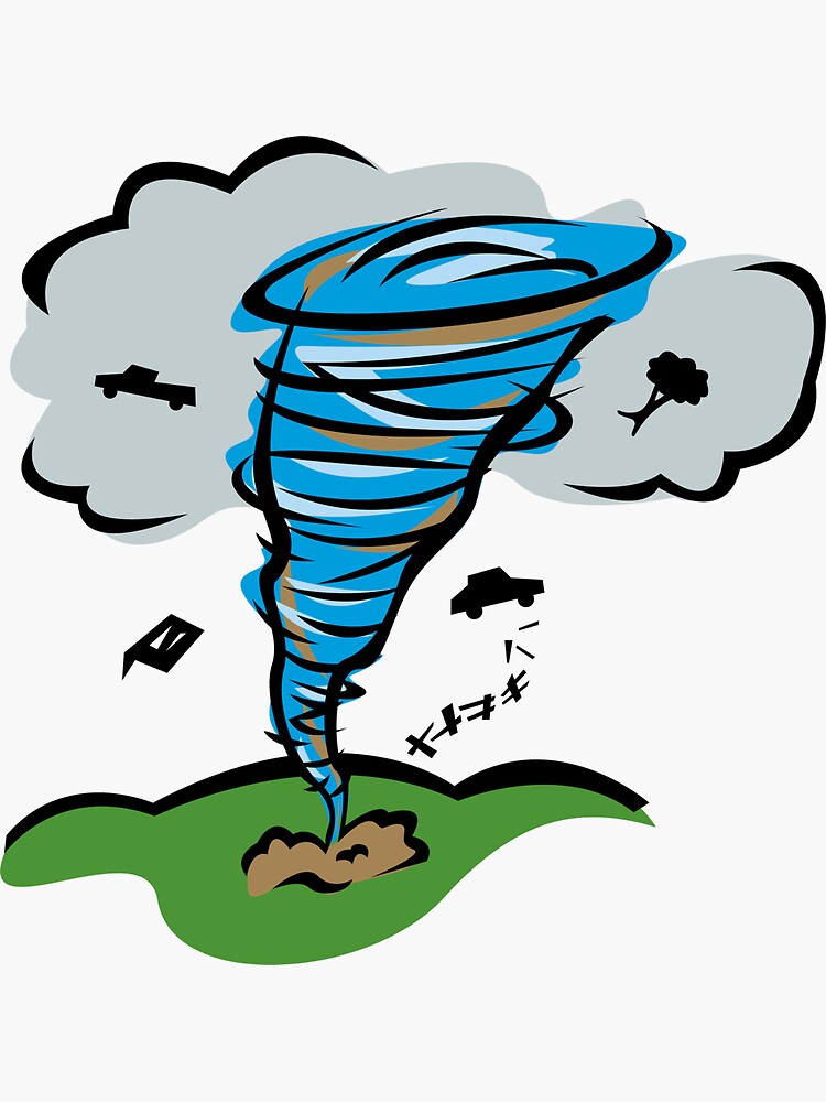"Tornado clipart" Sticker for Sale by tiki993 | Redbubble