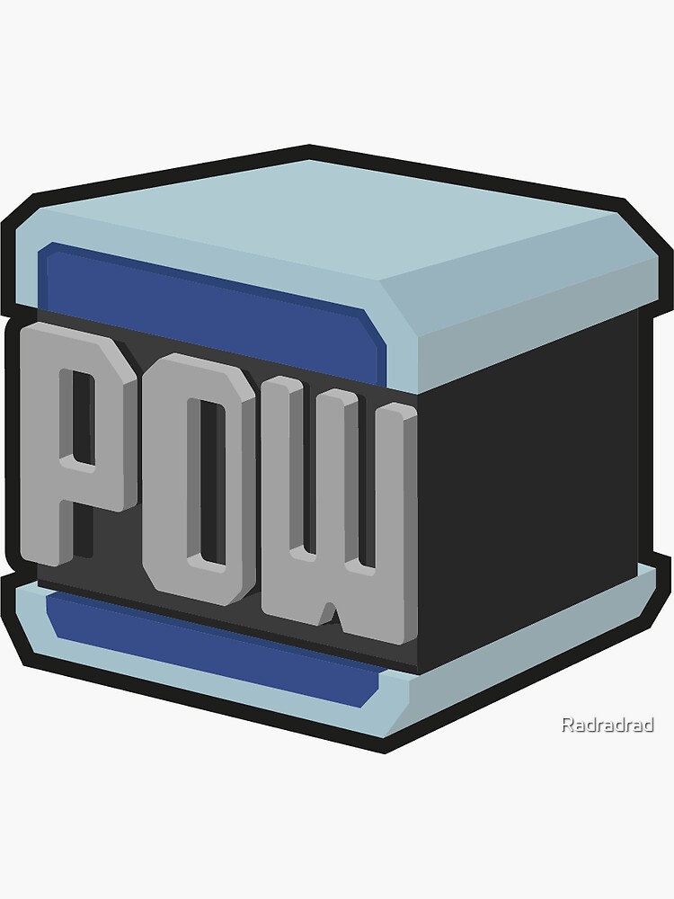 "POW" Sticker for Sale by Radradrad | Redbubble