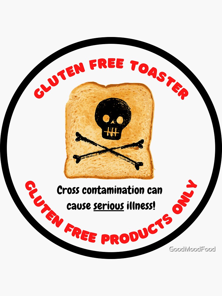 "Gluten Free Toaster 2 - Celiac - Coeliac" Sticker for Sale by ...
