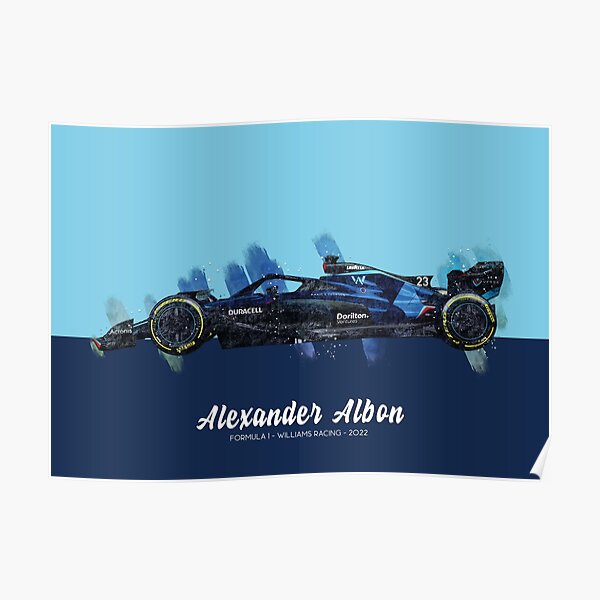 "Alexander Albon F1 2022 Williams Car Art" Poster for Sale by d25bev ...