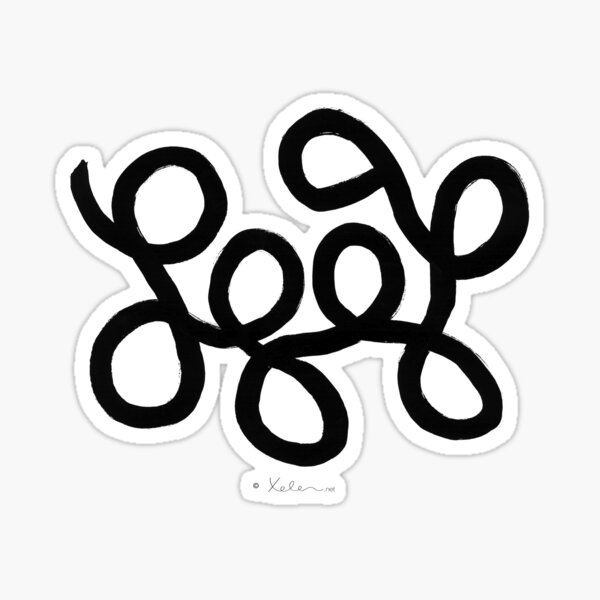 "curls" Sticker for Sale by HelenElisabeth | Redbubble