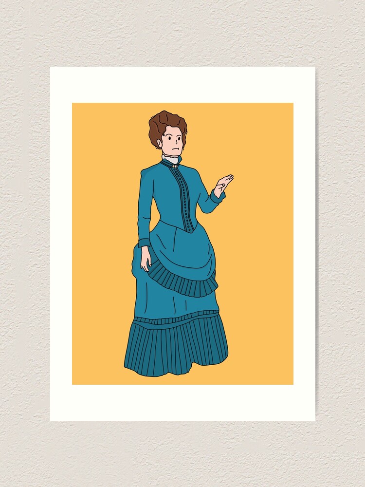 "Cartoon Illustration of Hetty from Ghosts CBS" Art Print for Sale by ...