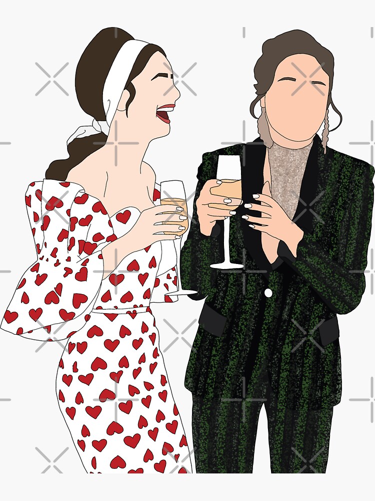 "Emily In Paris - Emily Cooper and Mindy Chen" Sticker for Sale by VidhiVora | Redbubble