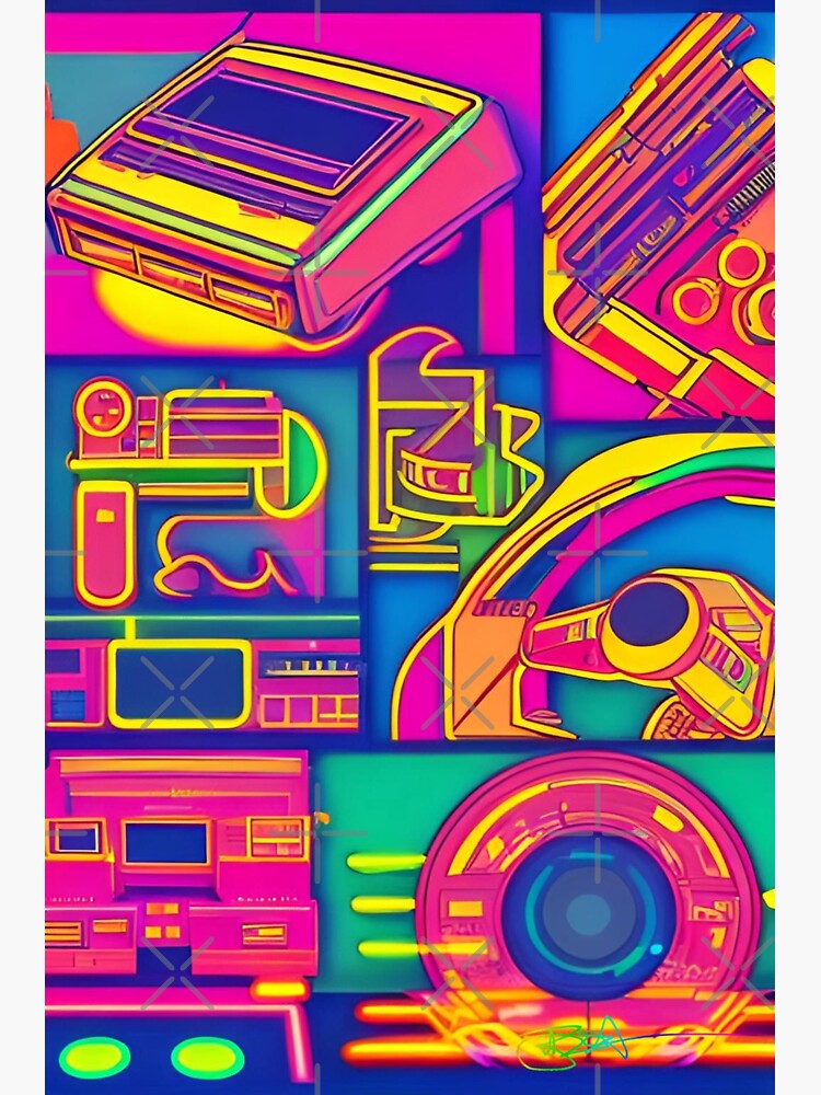 "80’s Retro Tech Vibes 73" Sticker for Sale by benitodelray | Redbubble