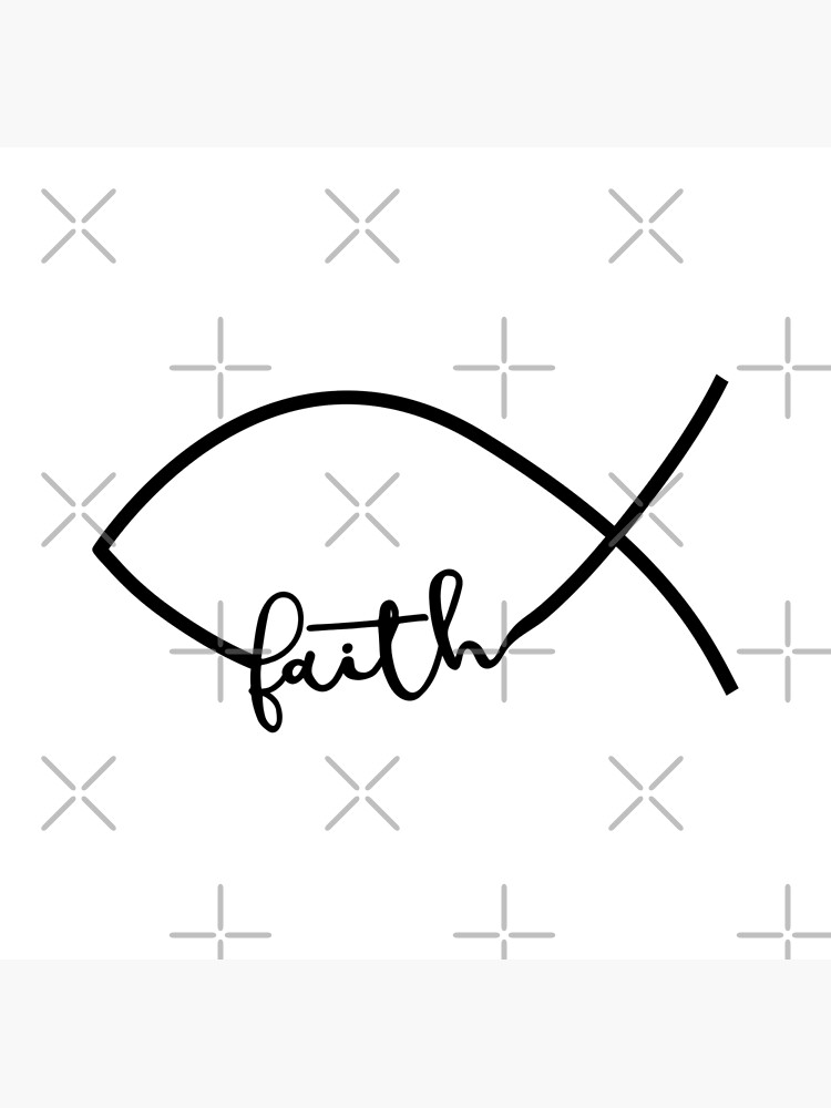 "Christian Fish - Faith - Typography Quote Design" Art Print by ...