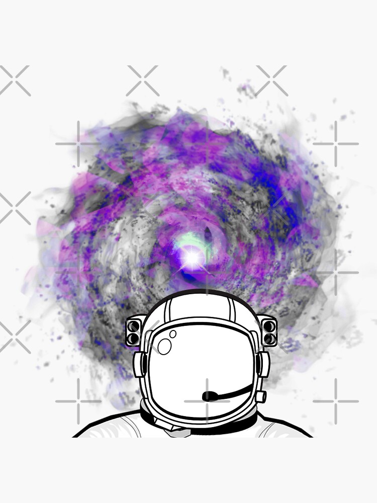 "Spaceman nebula " Sticker for Sale by WolfsArt | Redbubble