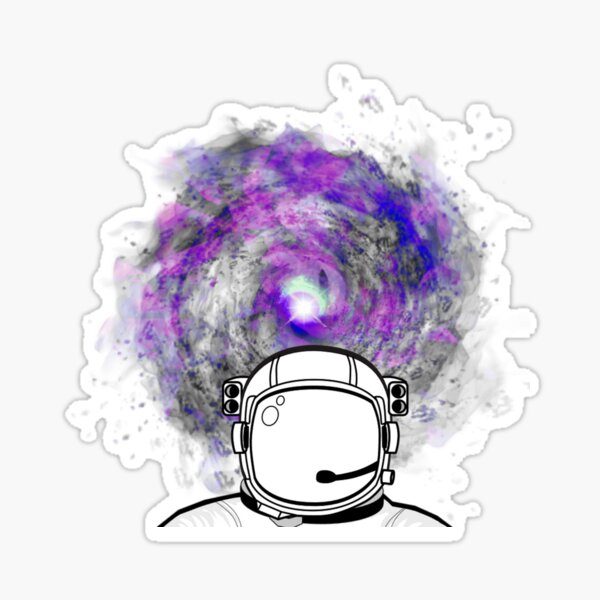 "Spaceman nebula " Sticker for Sale by WolfsArt | Redbubble