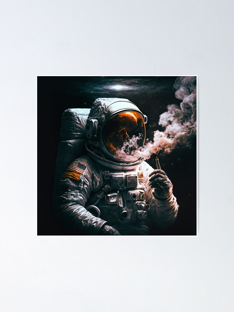 "Astronaut Smoking, Space art" Poster for Sale by YZO-Design | Redbubble