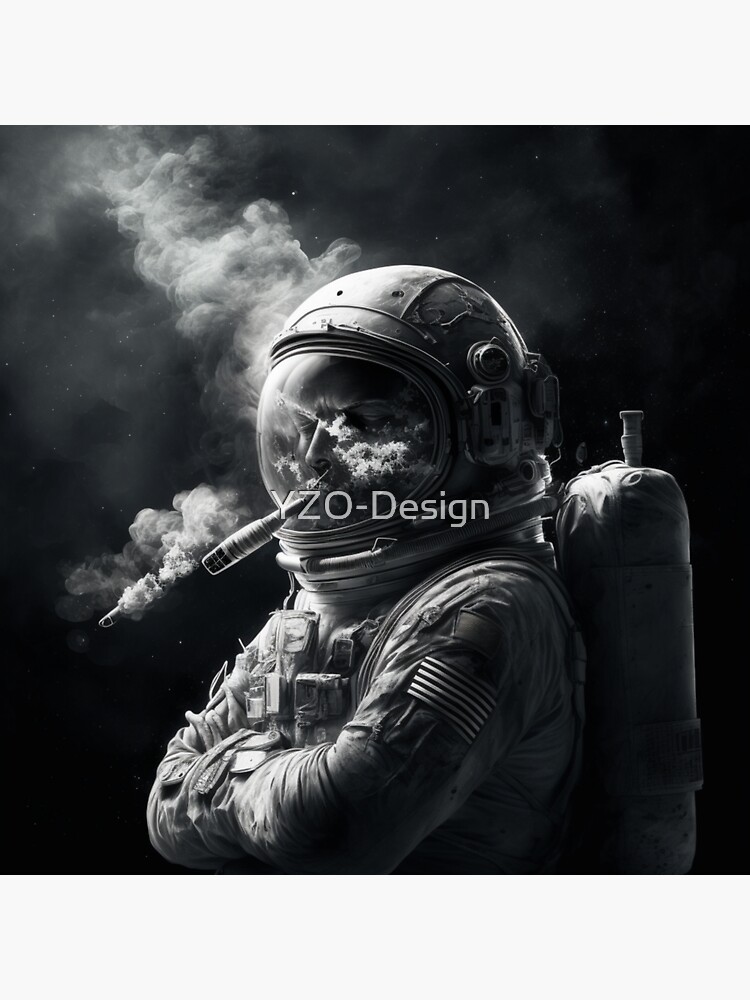"Astronaut Smoking, Space art" Sticker for Sale by YZO-Design | Redbubble