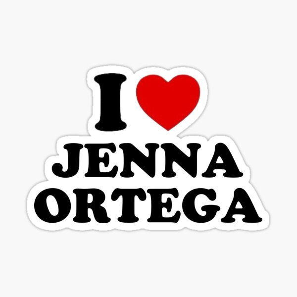 "i love jenna ortega" Sticker for Sale by blackhistory7 | Redbubble