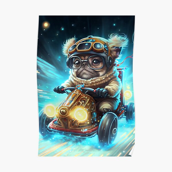 "Punk Pug Kart Racing - Super Pug Kart Racing" Poster for Sale by ...