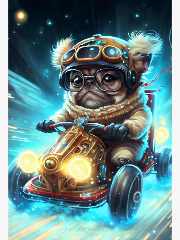 "Punk Pug Kart Racing - Super Pug Kart Racing" Sticker for Sale by ...