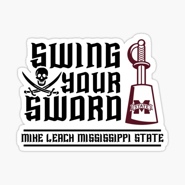 "Mike Leach Swing Your Sword Shirt, RIP Mike Leach " Sticker for Sale ...