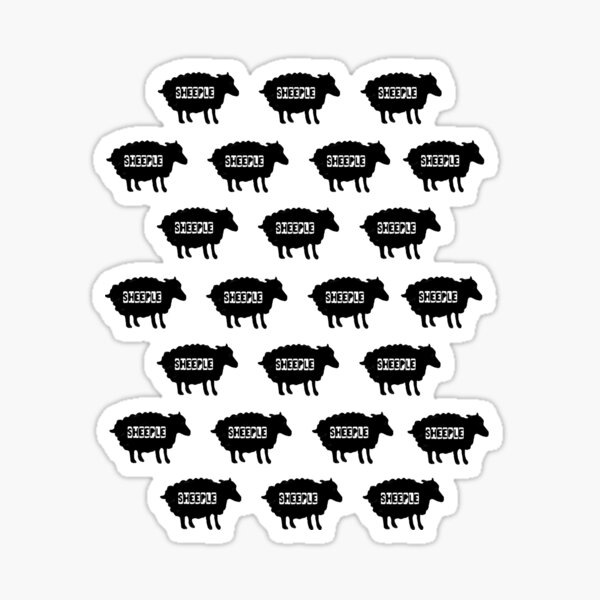 "Sheeple Sheep People Fun humorous meme" Sticker for Sale by ...