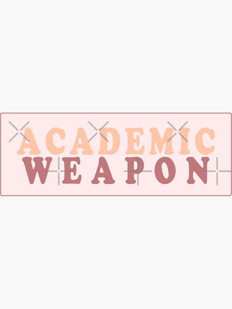 "academic weapon" Sticker for Sale by oneLine-INC | Redbubble