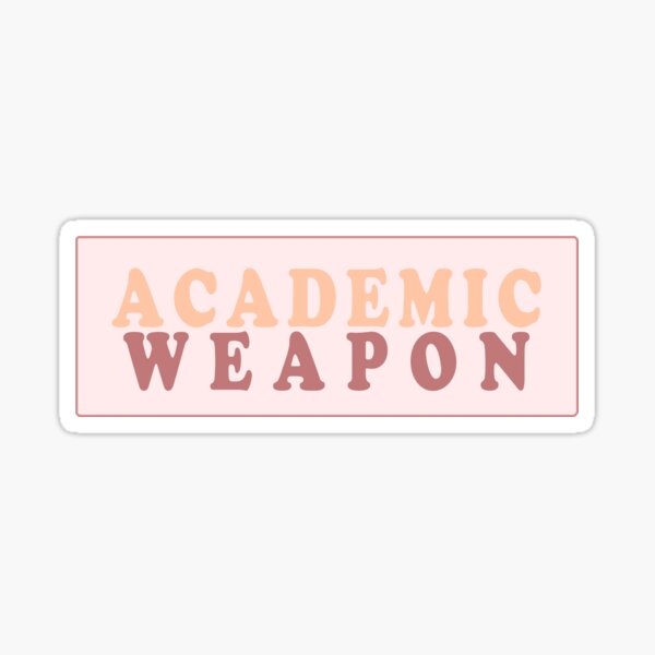 "academic weapon" Sticker for Sale by oneLine-INC | Redbubble
