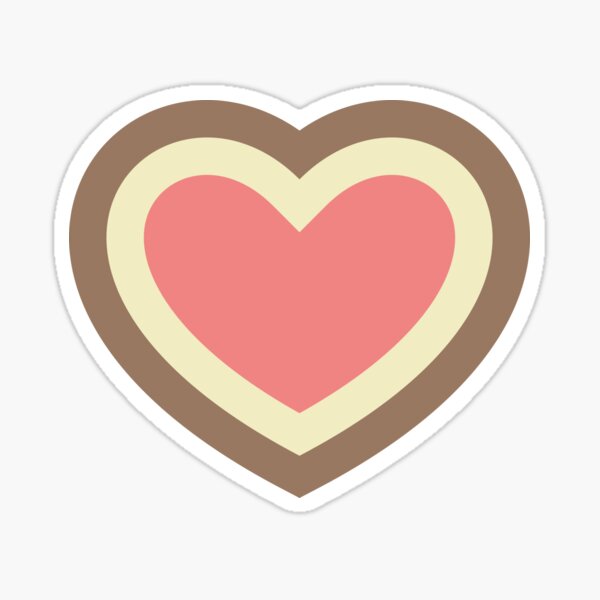 "Concentric Neapolitan Ice Cream Heart" Sticker for Sale by PaulSDesign ...