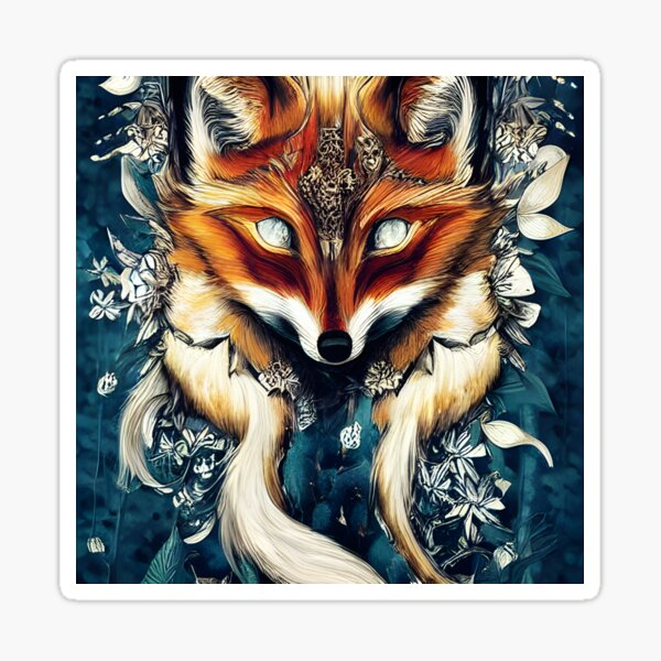 "Spirit Animal Fox" Sticker for Sale by Planetporridge | Redbubble