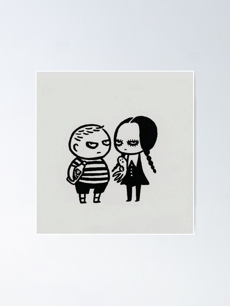 "Wednesday Addams brother&sister Art" Poster for Sale by Wwednesday ...
