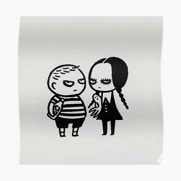 "Wednesday Addams brother&sister Art" Poster for Sale by Wwednesday ...