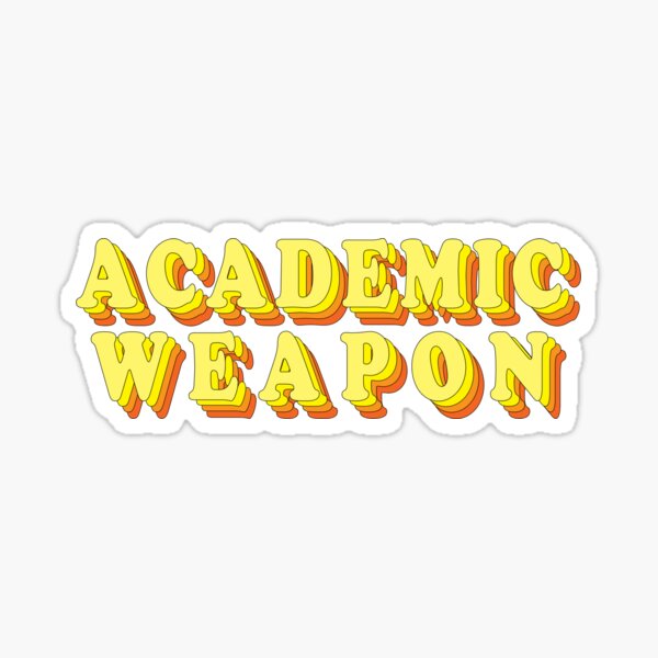 "academic weapon" Sticker for Sale by oneLine-INC | Redbubble