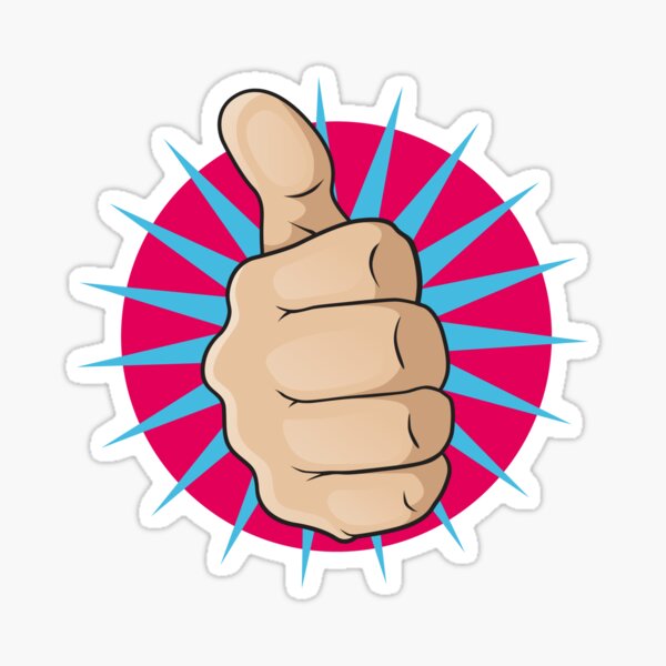 "Vintage Pop Art Daumen hoch Zeichen." Sticker von jorgenmac | Redbubble