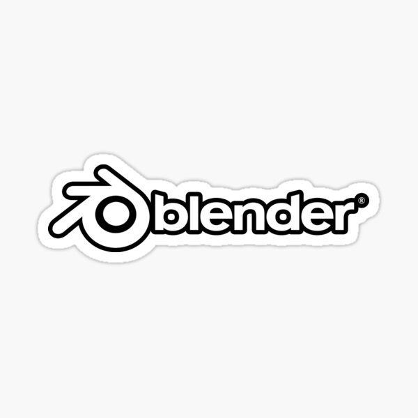 "Blender 3D White Logo" Sticker for Sale by rbsupercool | Redbubble
