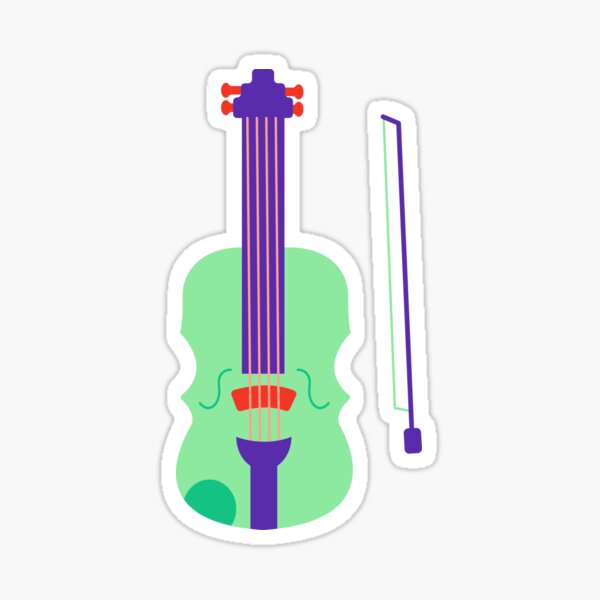 "VIOLIN MUSICAL INSTRUMENT" Sticker for Sale by CreatorWorld29 | Redbubble