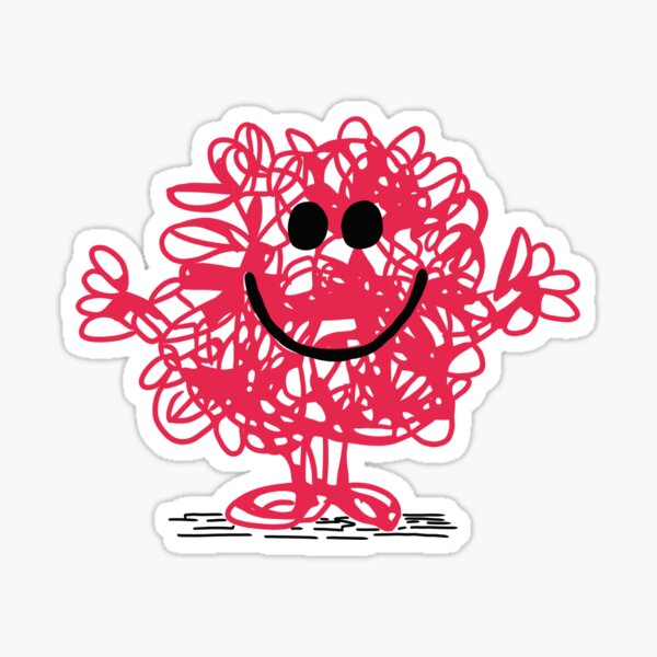 "Messy Man" Sticker for Sale by katiebackstage | Redbubble