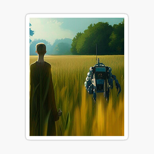 "Retrofuturism. Post-apocalyptic futuristic art" Sticker for Sale by ...