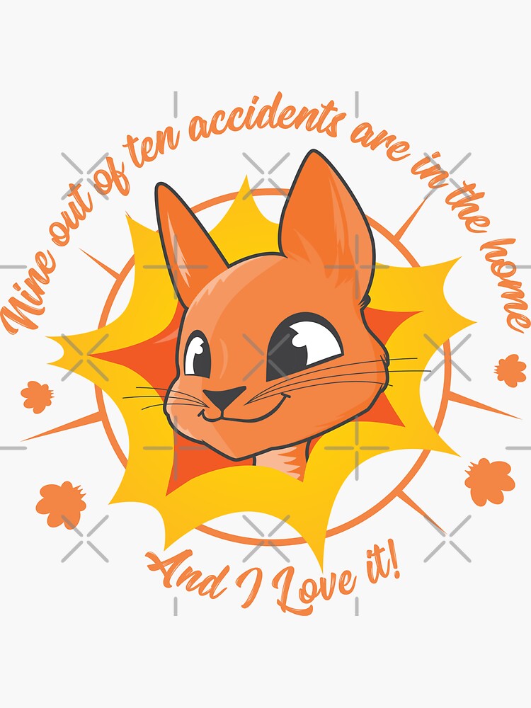 "Disaster Cat Meme Accidents Are In The Home " Sticker for Sale by ...