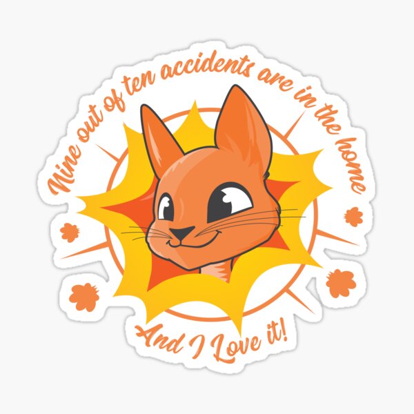 "Disaster Cat Meme Accidents Are In The Home " Sticker for Sale by ...