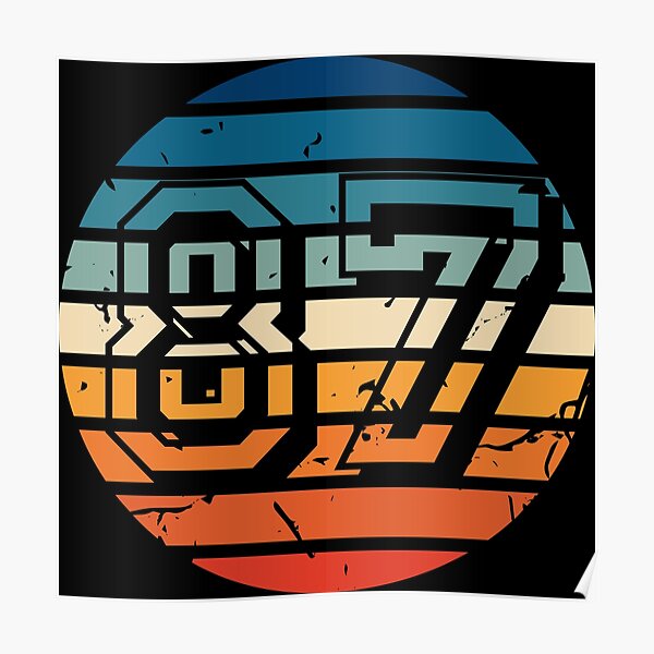Póster «Copia del número 87 Vintage Retro Sport Sunset Birthday Squad ...